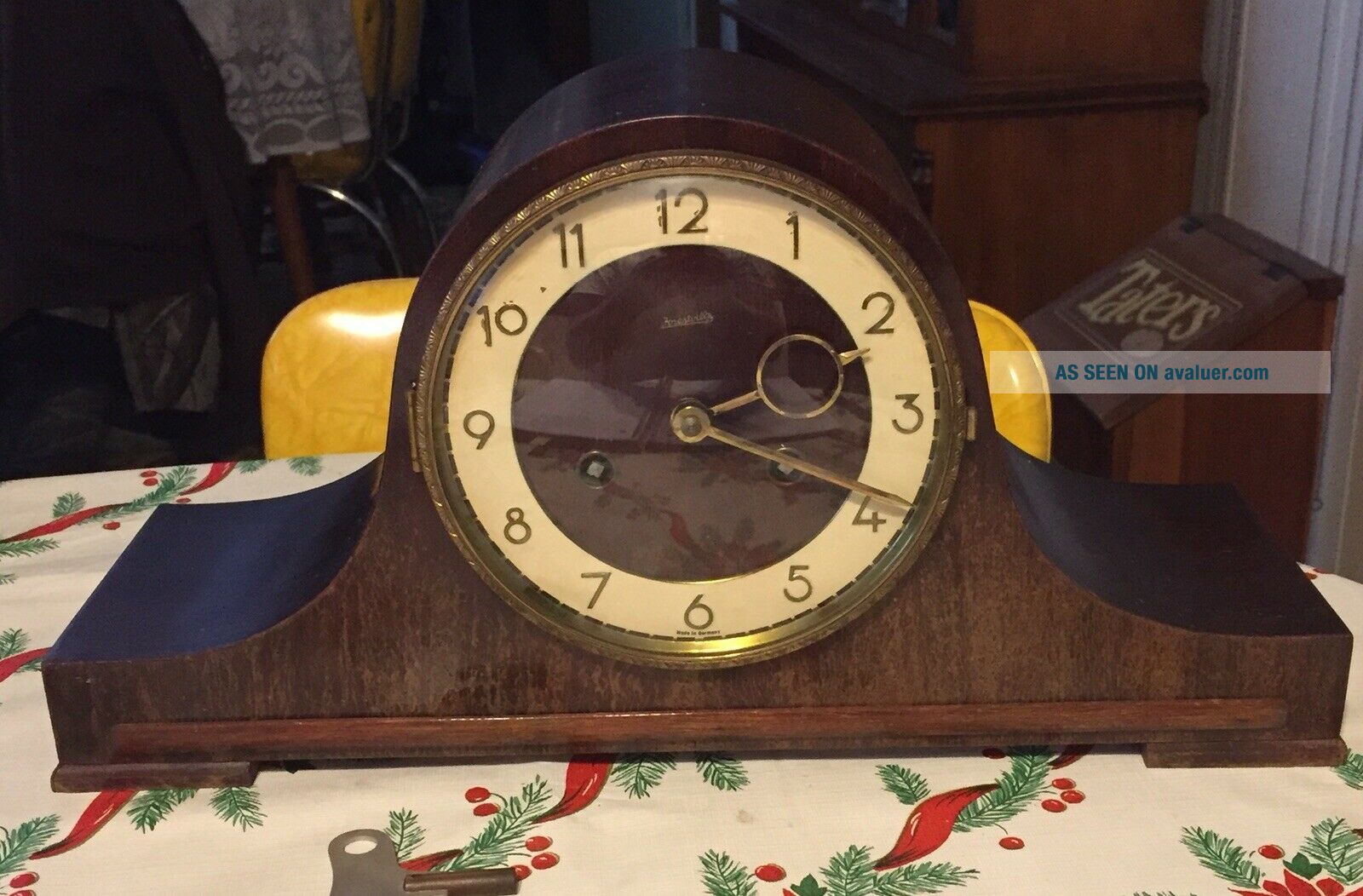 Vintage Rare German Forestville 3 Chime Mantle Clock Germany | #42569130