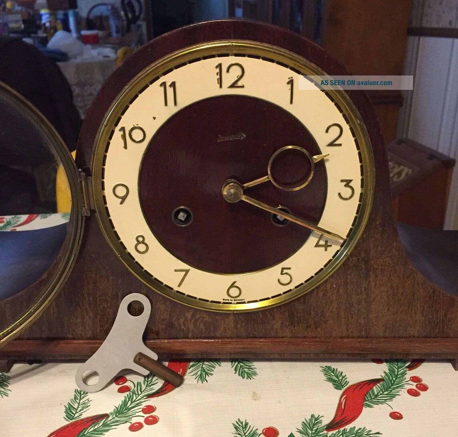 Vintage Rare German Forestville 3 Chime Mantle Clock Germany | #42569130