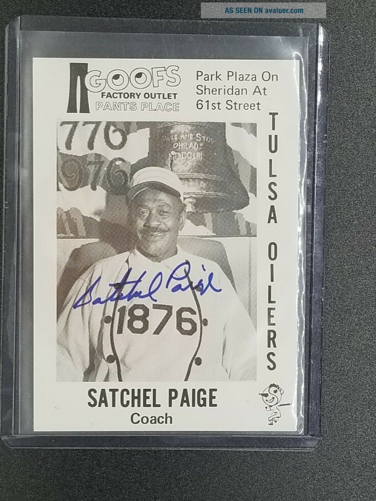 SATCHEL PAIGE Autograph Tulsa Oilers Card Set With Paul Dean Auto. PSA ...