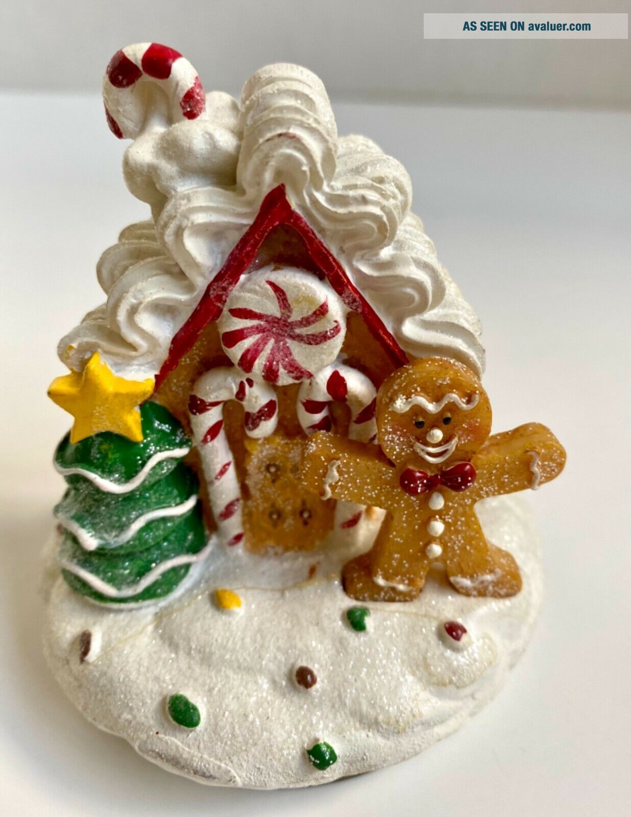 Rare Yankee Candle Gingerbread House Jar Topper Snuffer Christmas ...