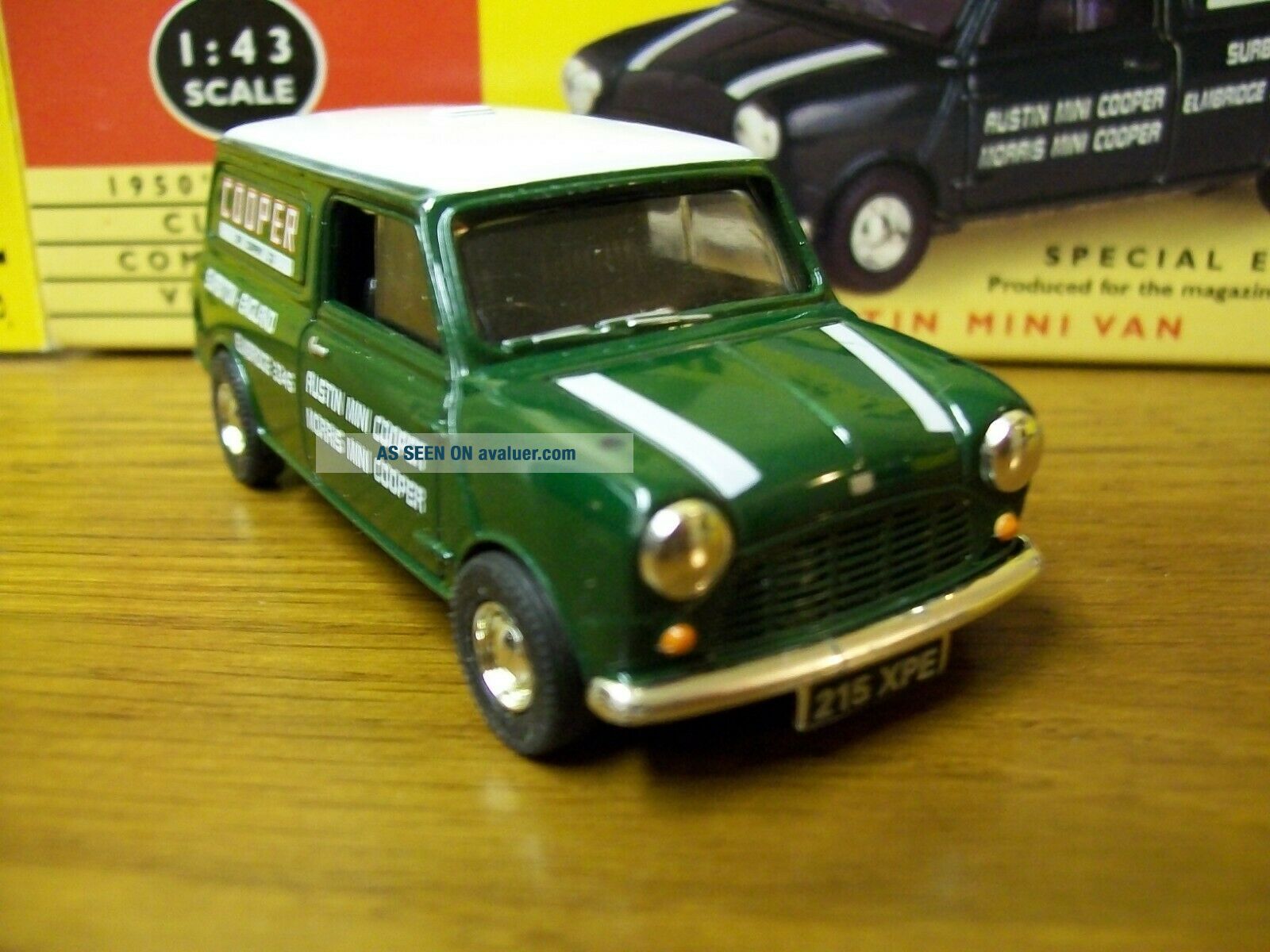 Vanguards Austin Mini Cooper Van Green And White Enfield RARE | #42591757