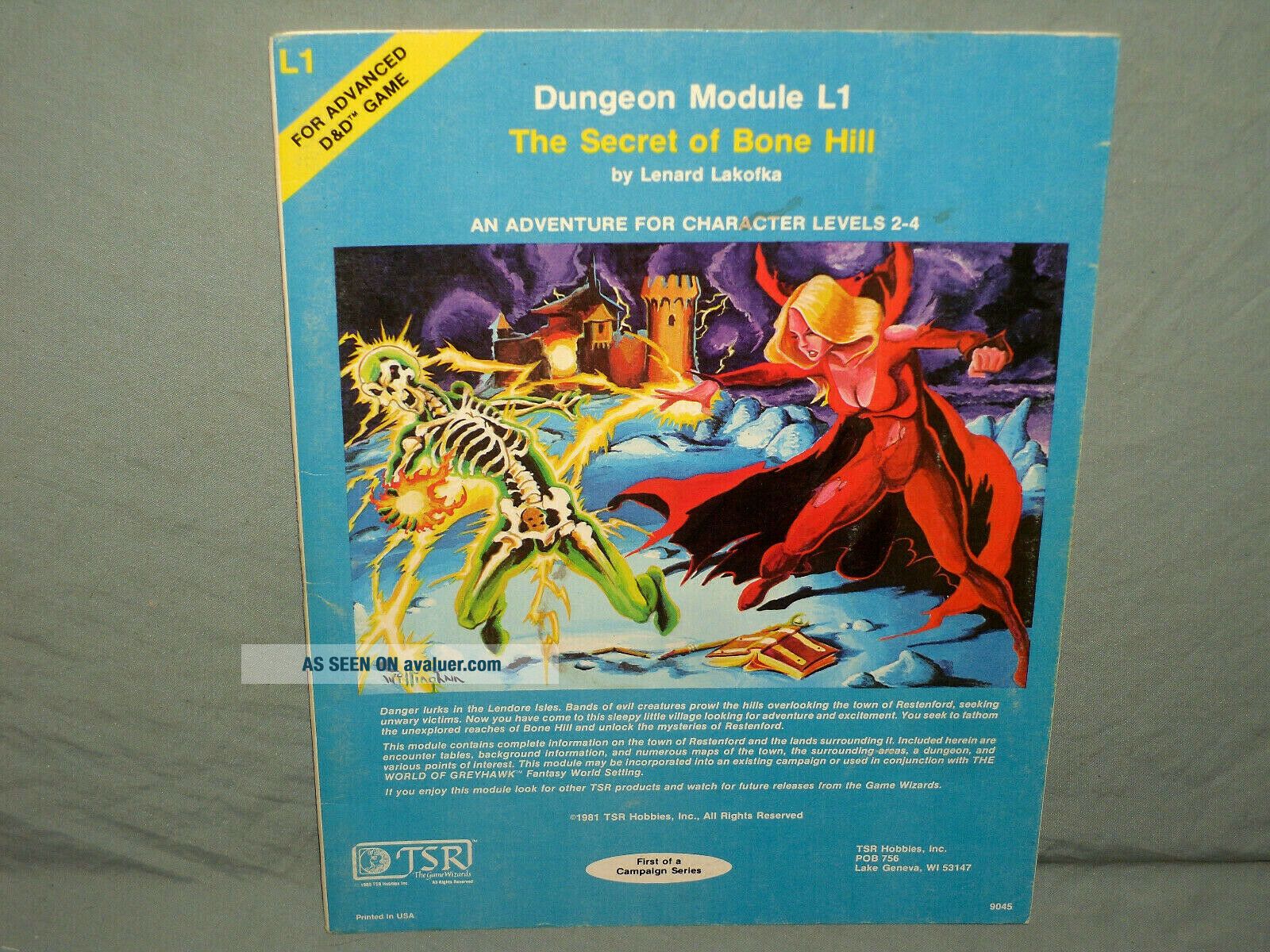 AD&D 1st Edition Module - L1 THE SECRET OF BONE HILL (RARE - HTF And VG ...