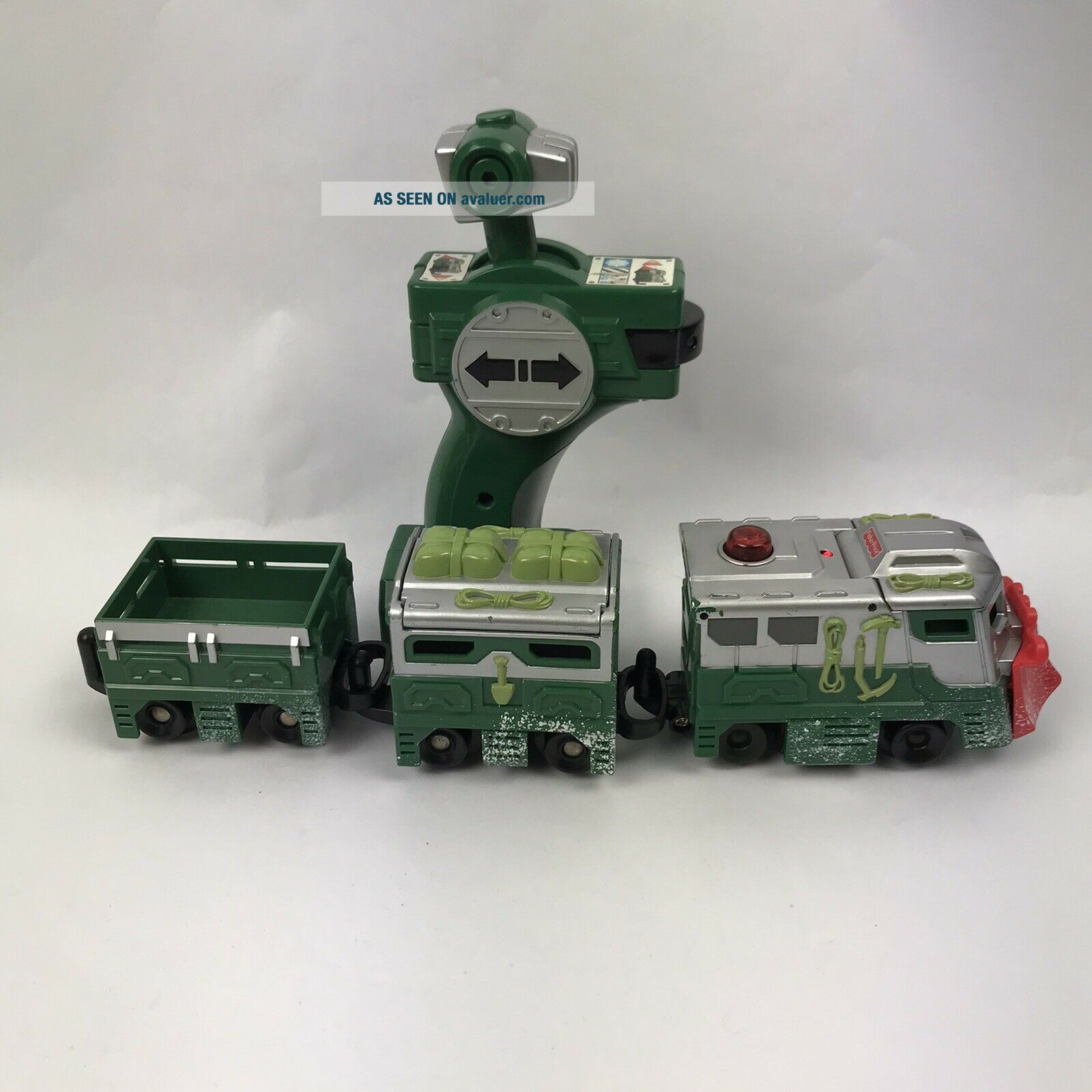 GeoTrax Green Alpine Snow Plow Engine Remote Control Train RARE Pre ...
