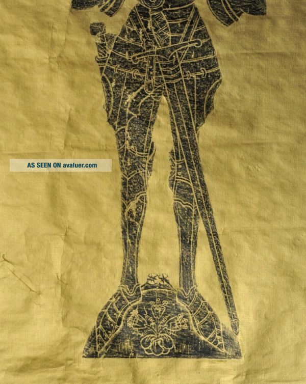 Vintage Monumental Brass Rubbing. A Medieval Knight | #42710384