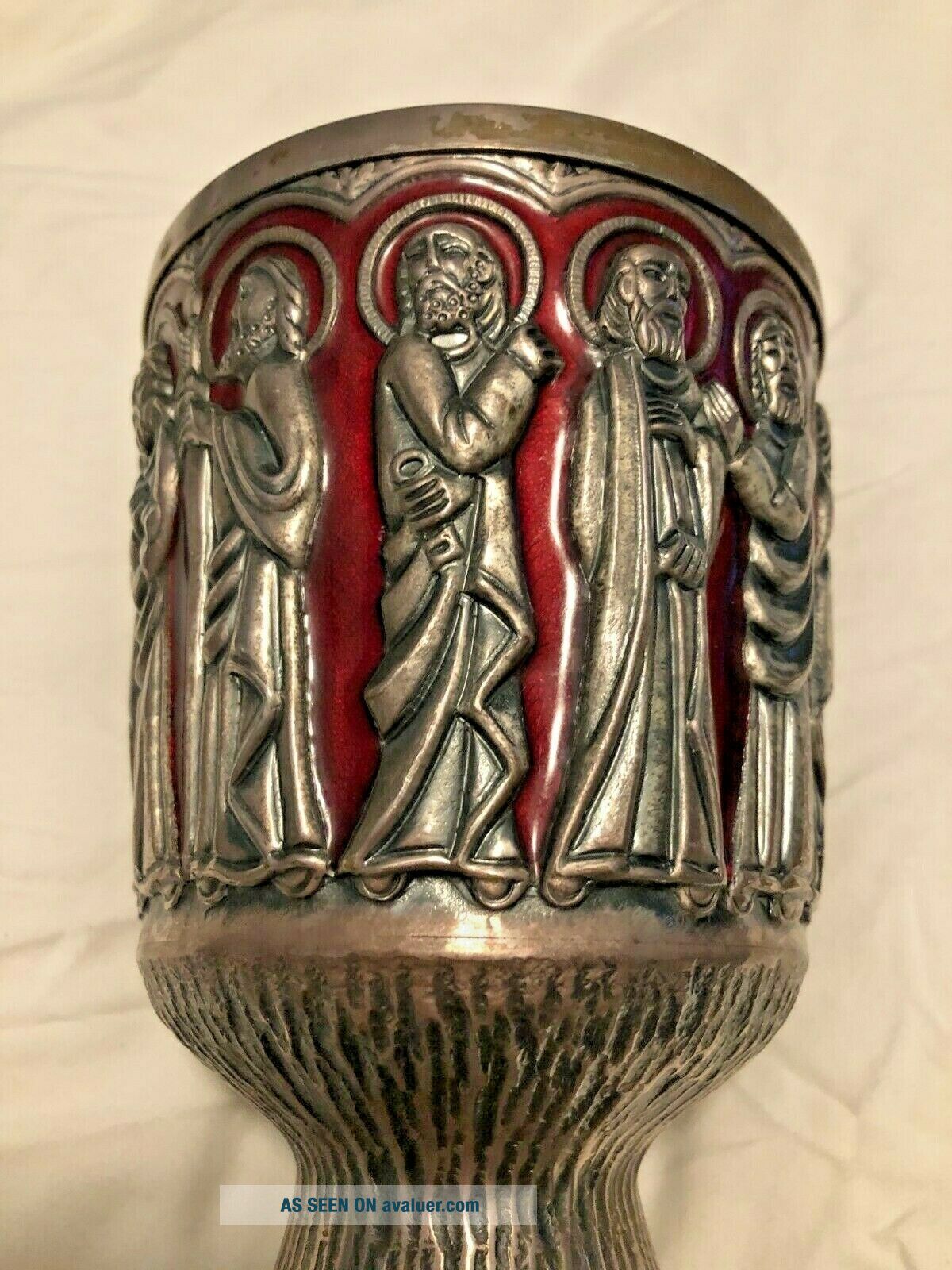 GORGEOUS RARE VINTAGE CATHOLIC CHURCH ALTAR CIBORIUM W/ JESUS & 12 ...