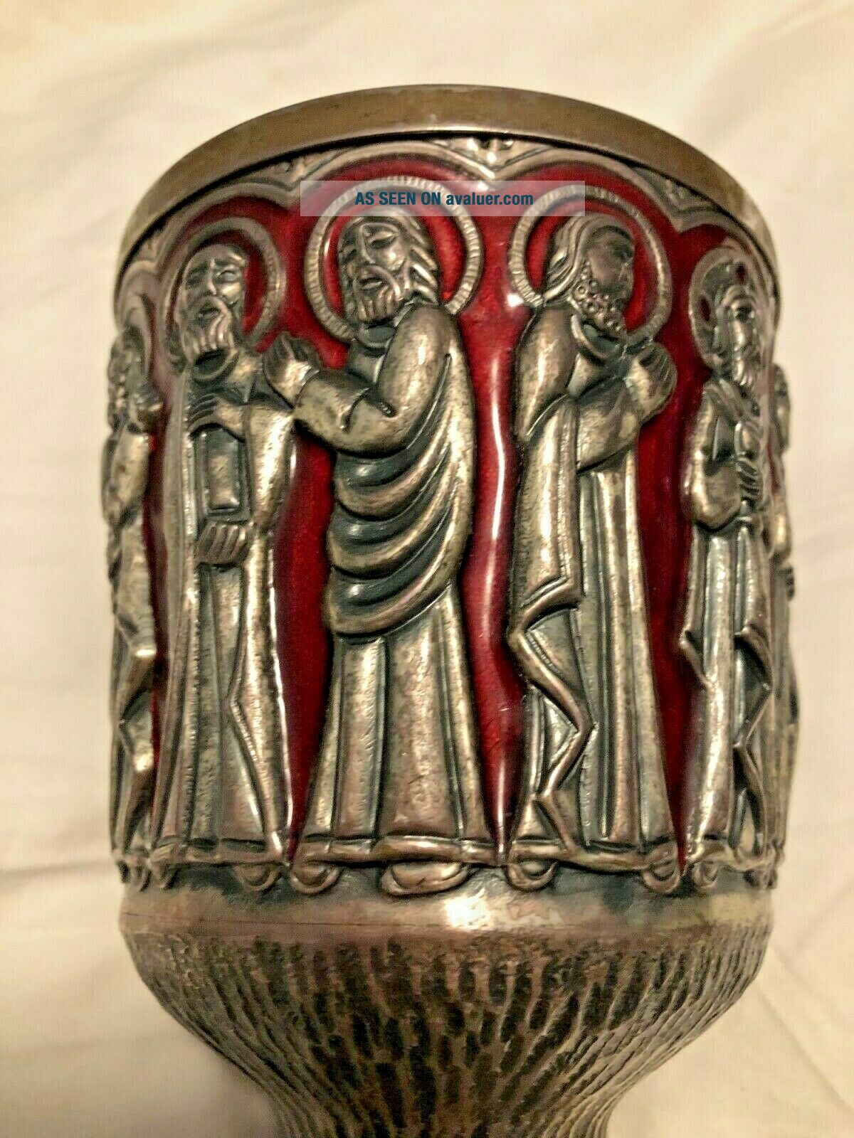 GORGEOUS RARE VINTAGE CATHOLIC CHURCH ALTAR CIBORIUM W/ JESUS & 12 ...