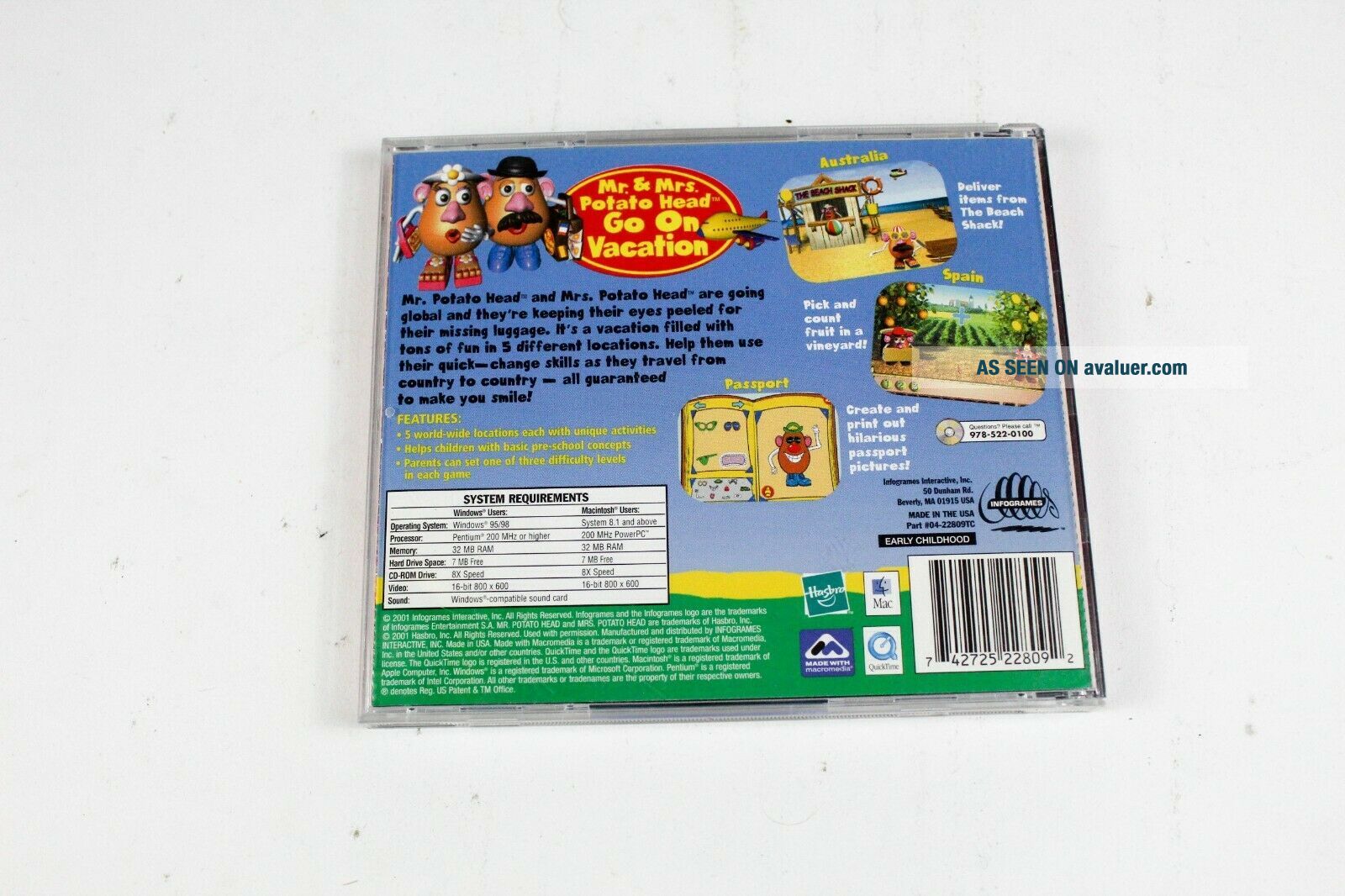 Mr. And Mrs. Potato Head Go On Vacation RARE PC Mac Game Infogrames ...
