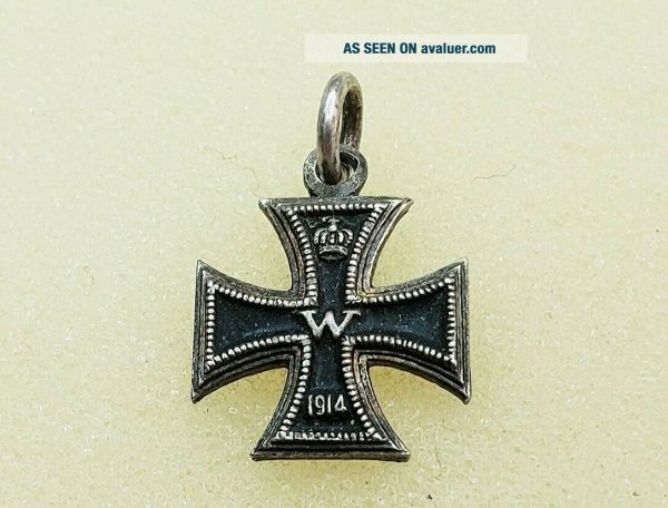 Antique German WWI 1914 Sterling Silver Maltese Iron Cross Pendant ...
