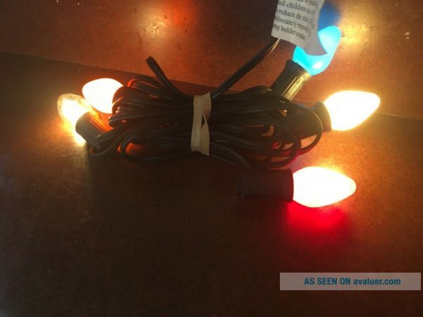 VINTAGE C7 CHRISTMAS TREE LIGHT STRING WEATHERPROOF INDOOR OUTDOOR ...