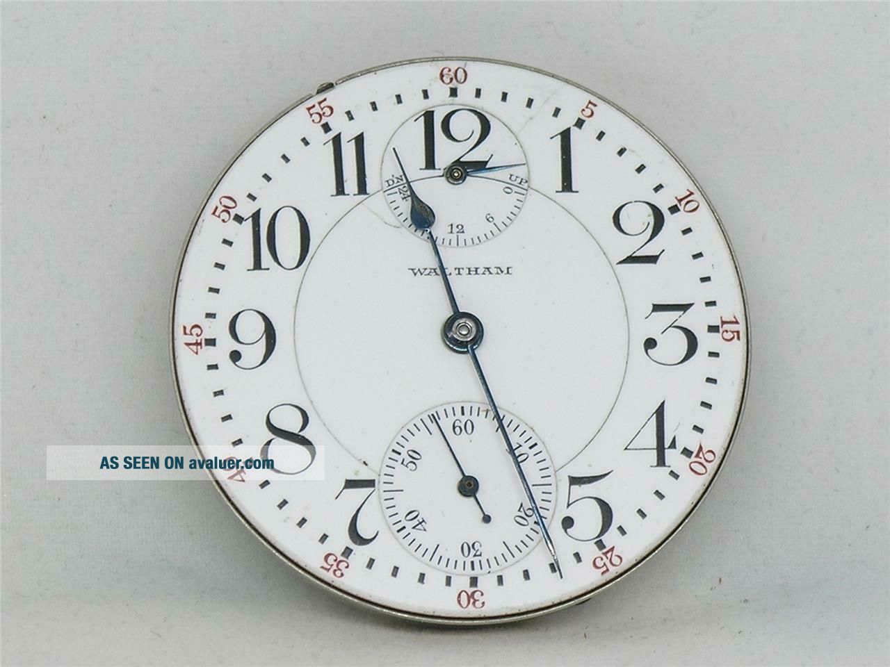 RARE 23 JEWEL 16S WALTHAM VANGUARD WIND INDICATOR RAILROAD POCKETWATCH ...