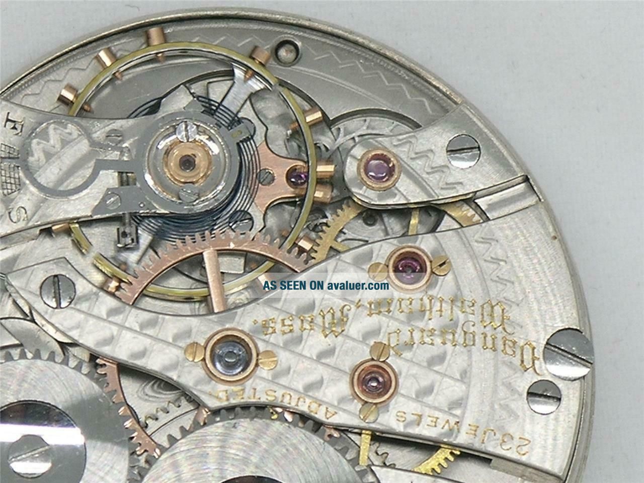 RARE 23 JEWEL 16S WALTHAM VANGUARD WIND INDICATOR RAILROAD POCKETWATCH ...