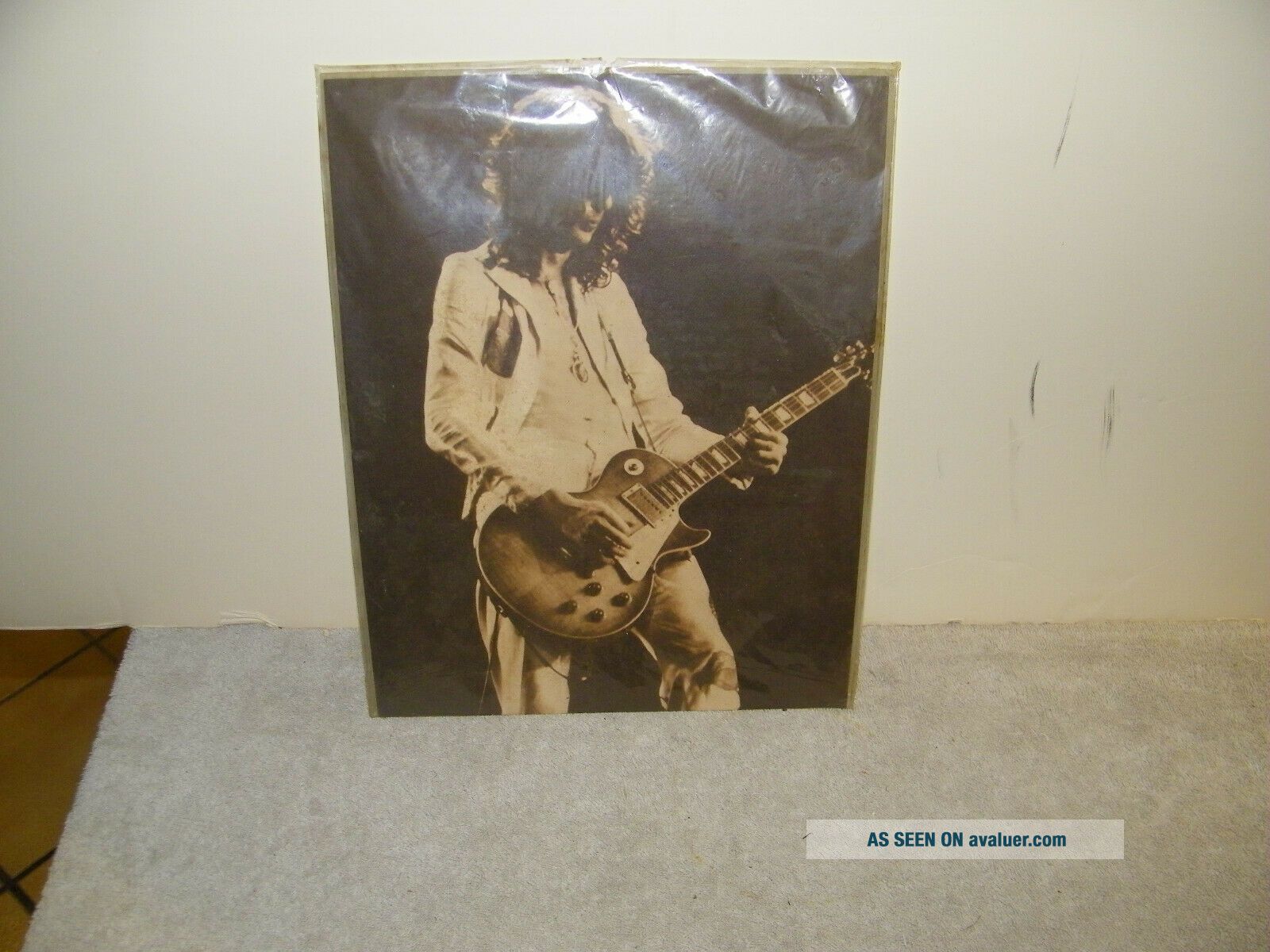 Vintage JIMMY PAGE LED ZEPPELIN RARE Old Stock POSTER Plastic | #42806747