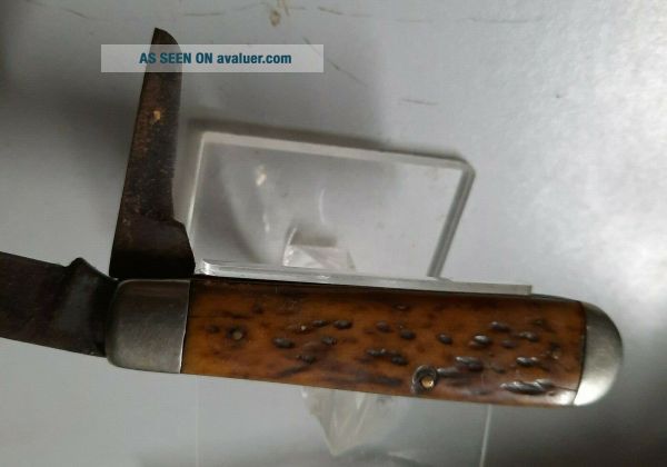 Antique Utica Cutlery Co 2 Blade Bone Handle Pocket Folding Knife ...