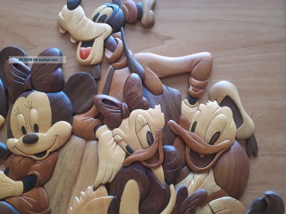 Extremely Rare Walt Disney Donald Duck Mickey Mouse Characters Wooden ...