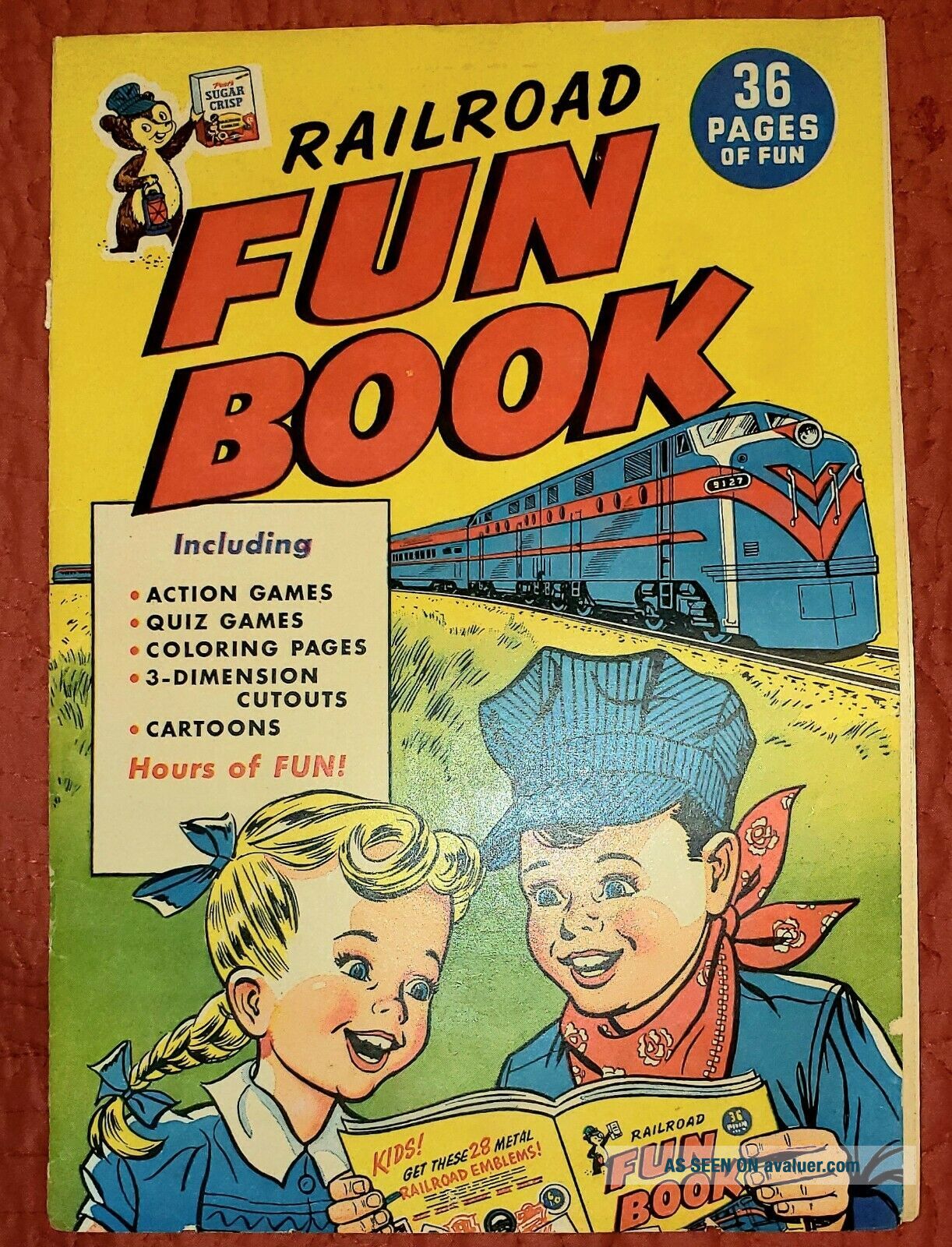 Rare Post’s Sugar Crisp Railroad Fun Book Complete Comic Emblems Ad ...