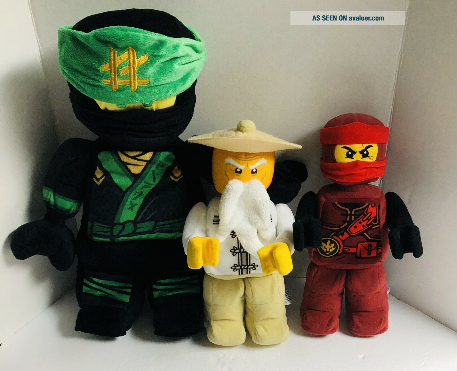 Lego Movie Ninjago Plush MiniFigure Master Wu Lloyd & Kai Rare Set ...