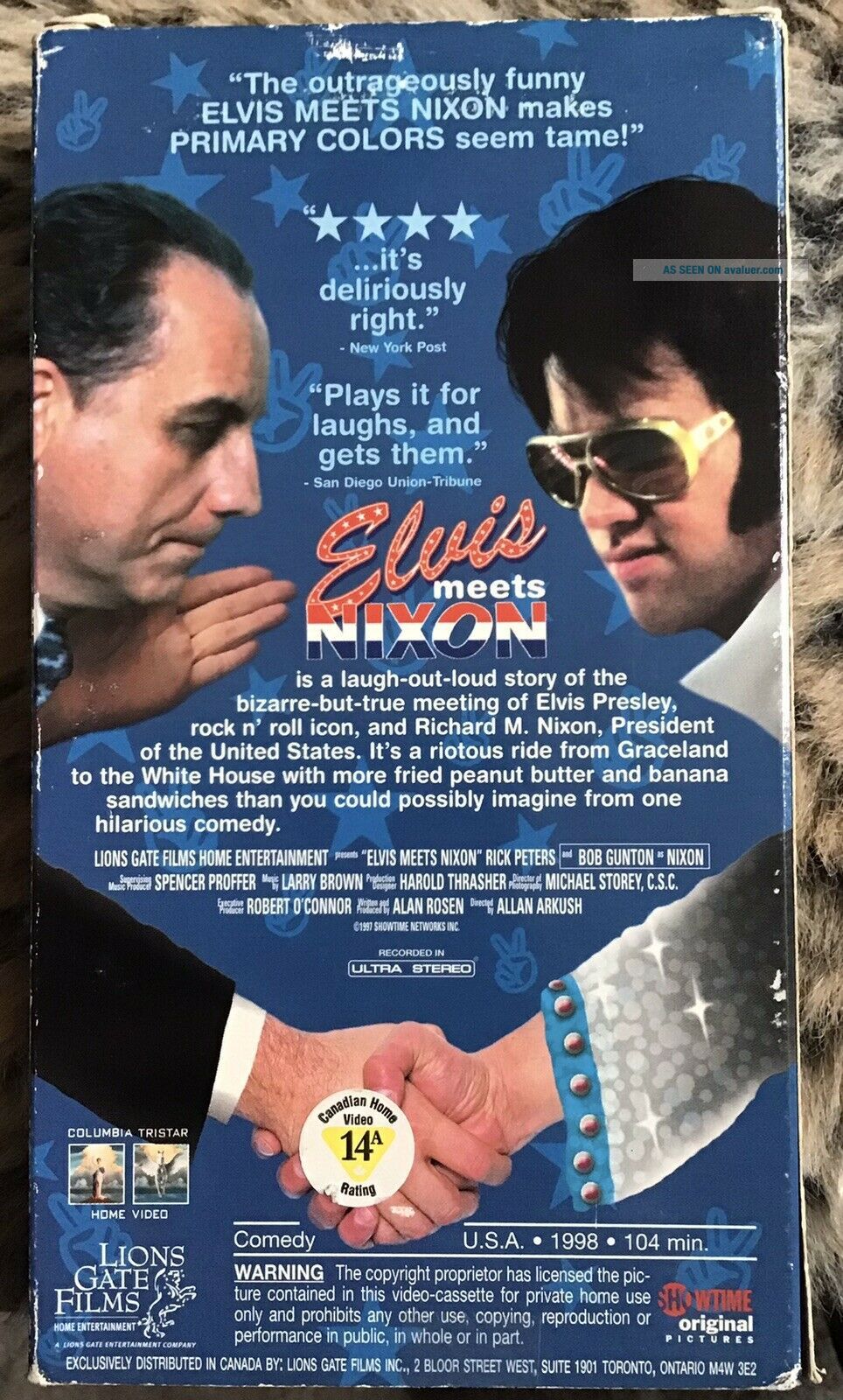 Elvis Meets Nixon VHS, Rare Presley Richard Movie From 1998 | #42856454