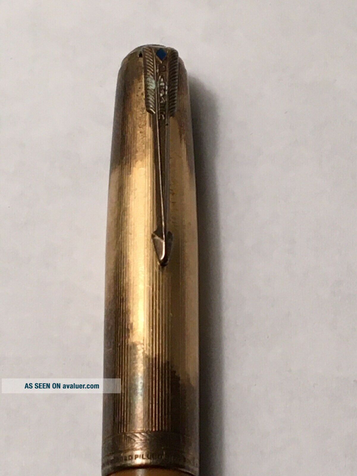 Rare 1945 Parker 51 Mustard Yellow Gold Filled Blue Diamond Double ...