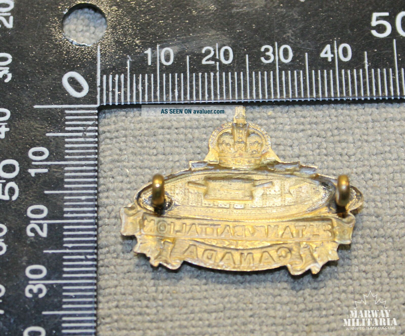 WW1 CEF 2nd Canadian Tank Battalion Collar Badge RARE (inv24484 ...