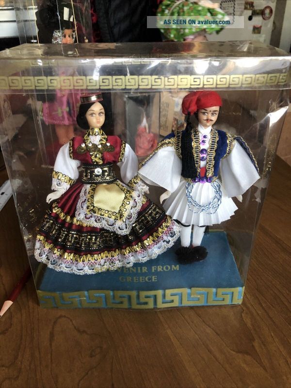 Greek Costume Souvenir Dolls Male & Female Greek Folk Costumes Vintage ...