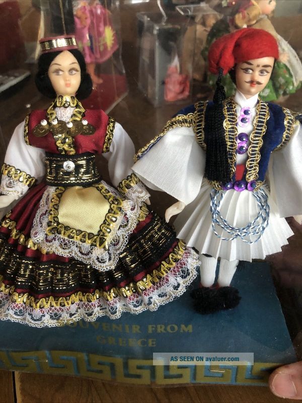 Greek Costume Souvenir Dolls Male & Female Greek Folk Costumes Vintage ...