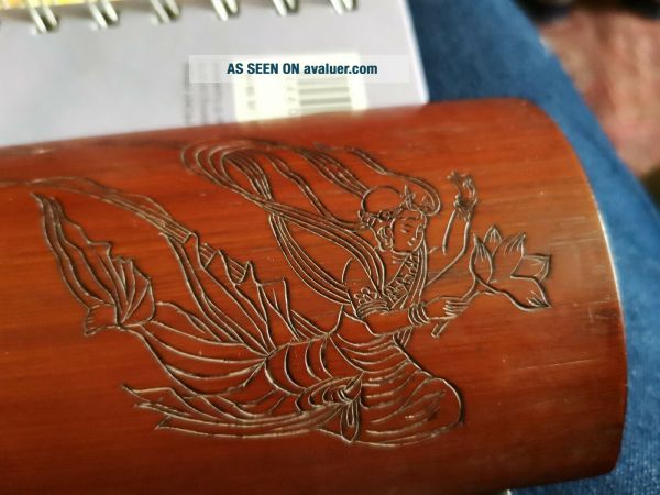 Antique 19th Century Chinese Bamboo Wrist Rest | #42972034