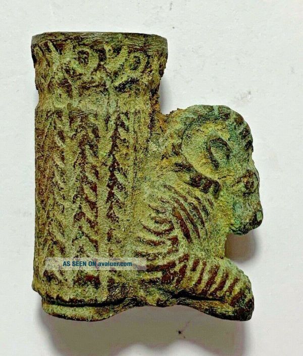 CIRCA 500BCE ANCIENT PERS @N BRONZE RHYTON VESSEL WITH RUM HEAD RARE ...
