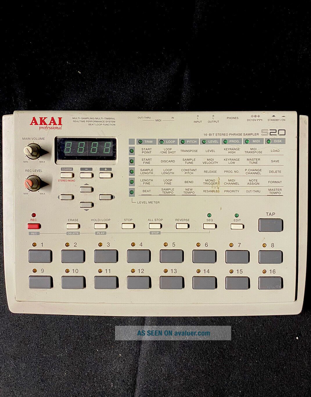 Rare Akai S20 Stereo Phrase Sampler Beat Loop Vintage Audio Hip Hop ...