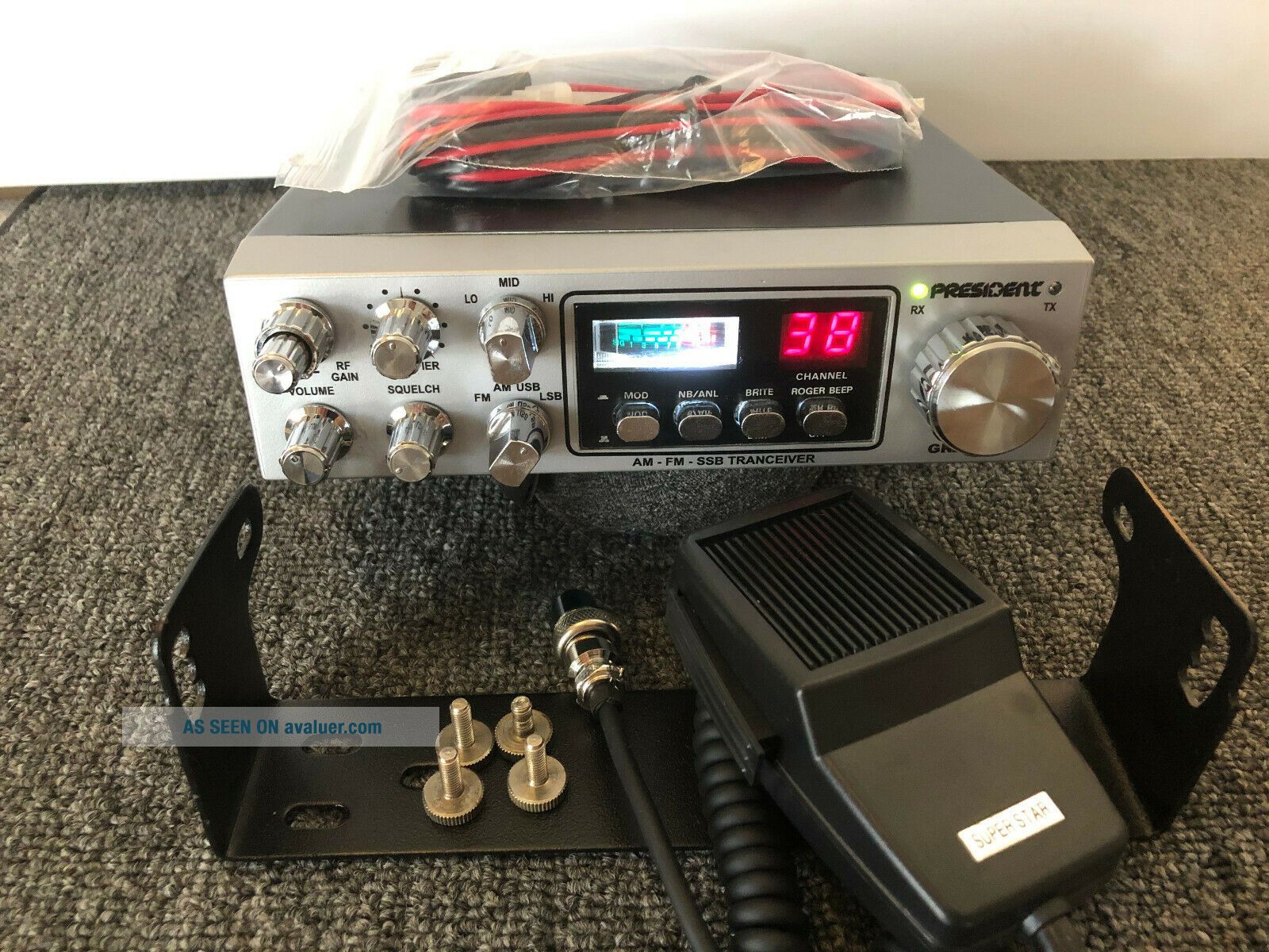 President Grant DX AM/FM/SSB Export CB Radio, Recapped, RARE Vintage ...