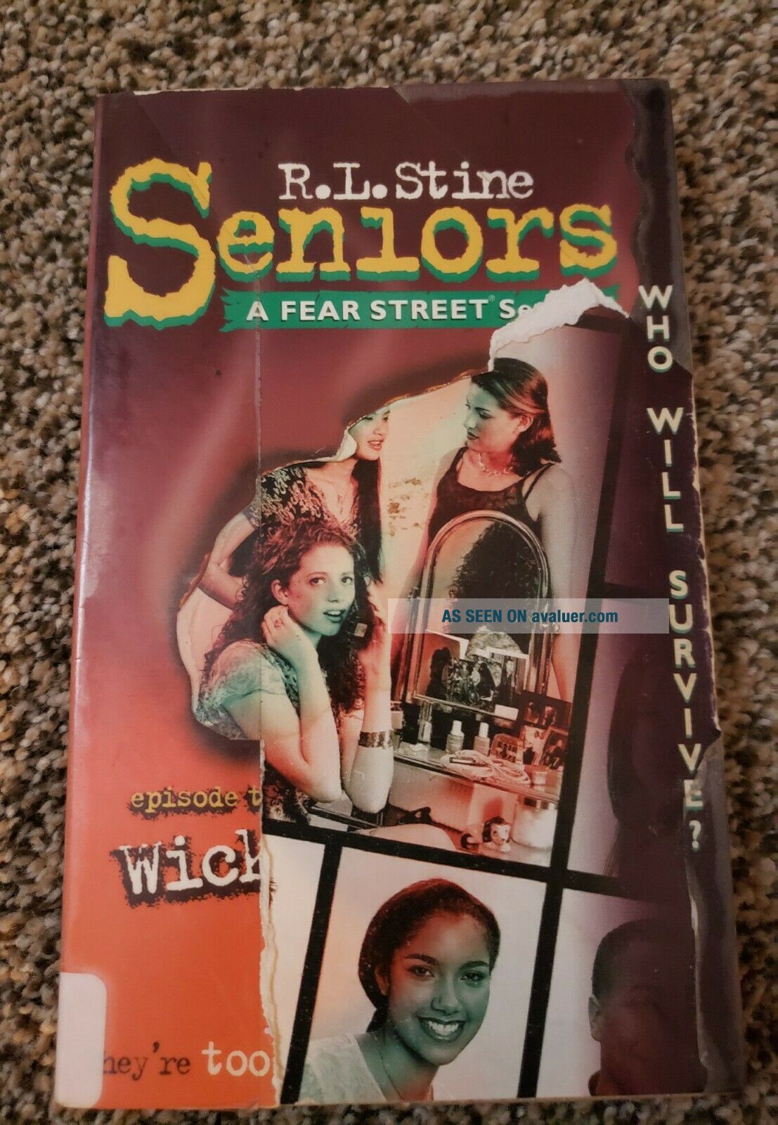 R. L. Stine Fear Street Seniors 10 Wicked Rare Htf Book Library Discard ...
