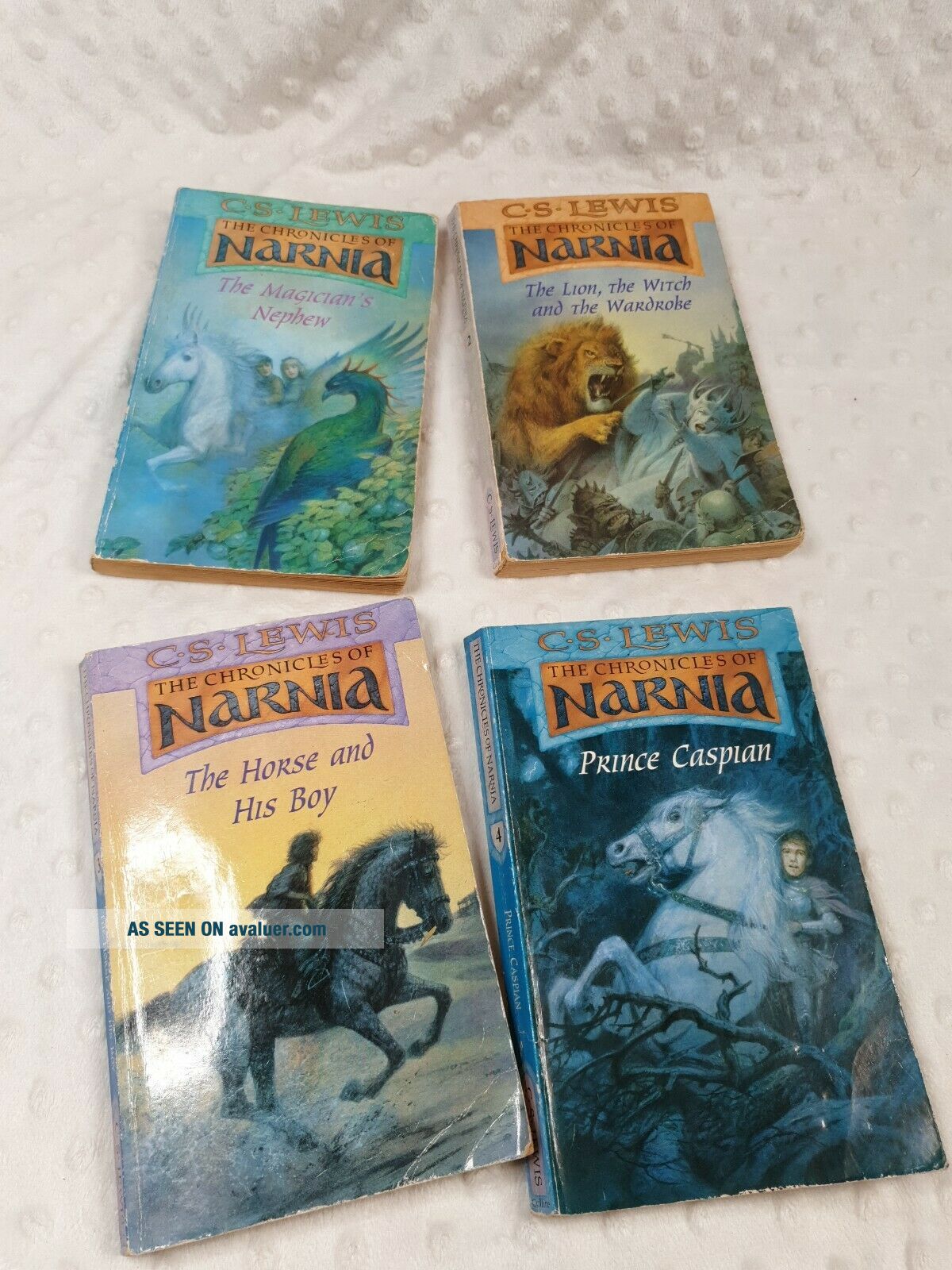 The Chronicles Of Narnia C S Lewis Rare 4 Book Set First Edition By ...