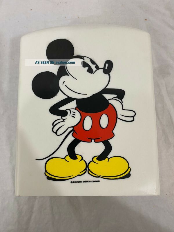 Vintage Walt Disney Mickey Mouse Tissue Box Cover Holder Square Plastic ...
