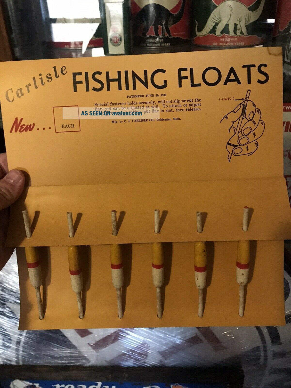 Rare NOS Carlisle Fishing Float Display Sign | #43111127