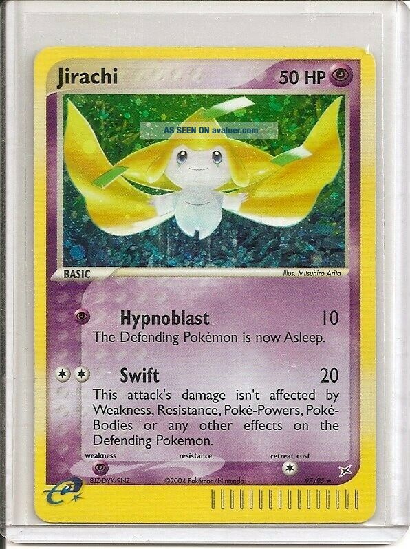 Pokemon Jirachi 97/95 EX Team Magma Vs Team Aqua Secret Holo Rare ...