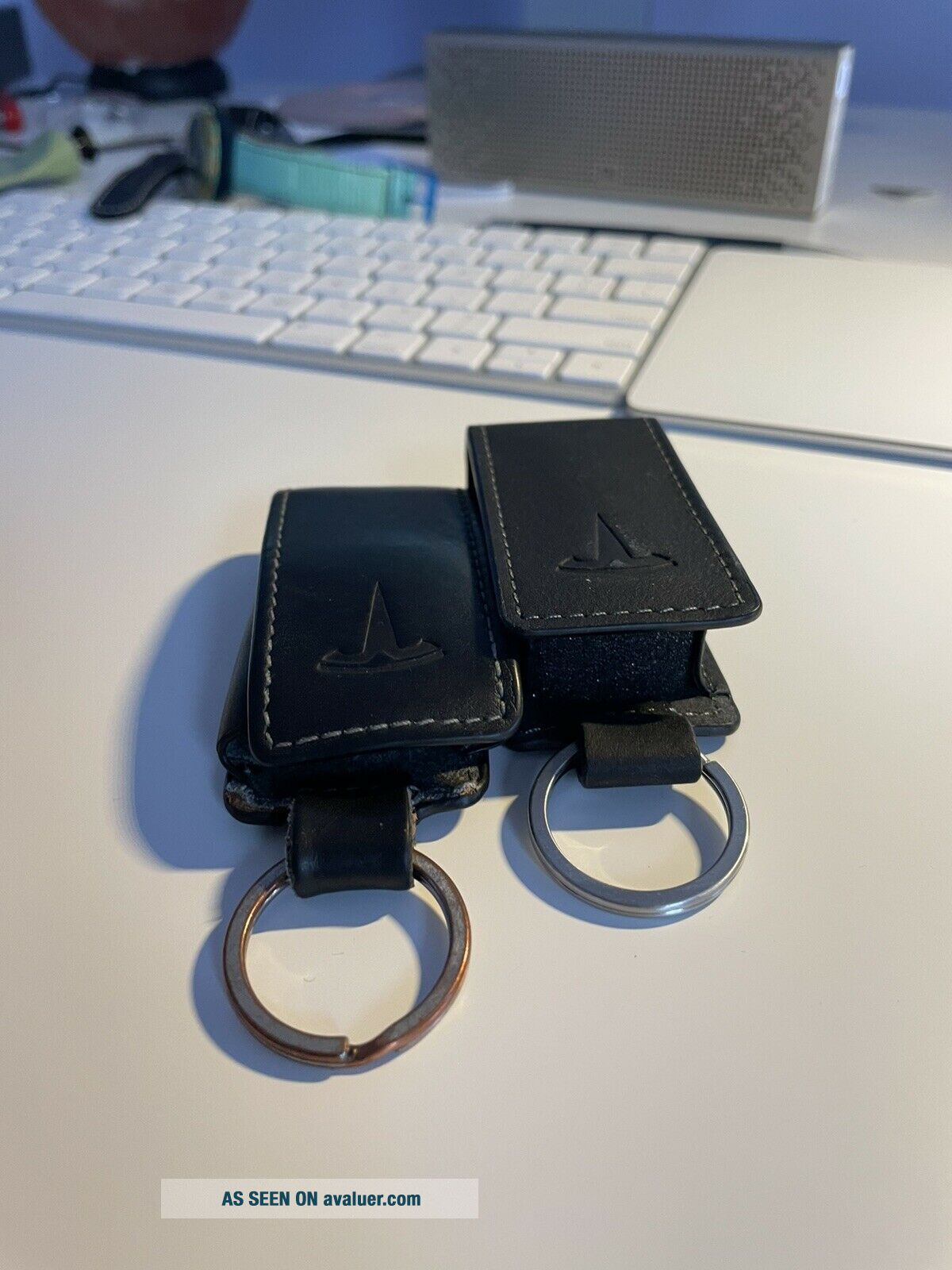 Rare Tesla Key Fob Cover Model S Leather Keychain Case | #43155051