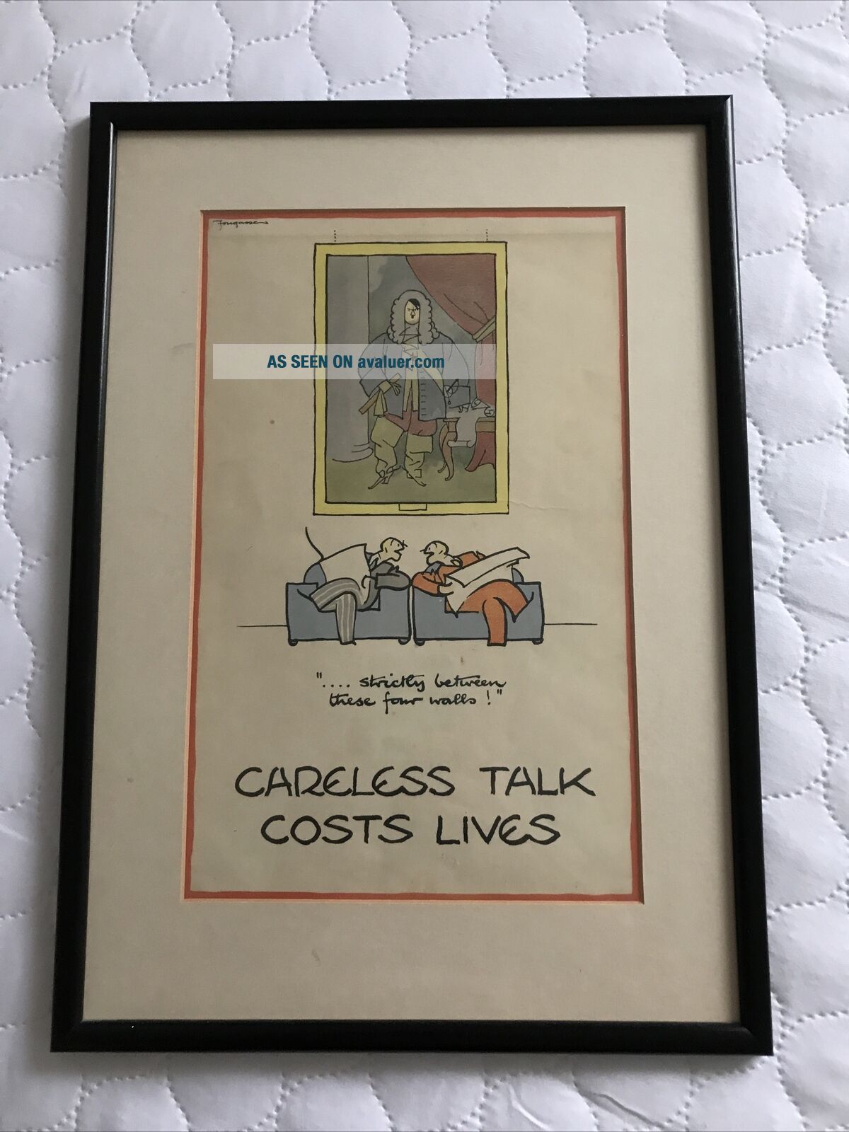 Rare Careless Talk Costs Lives WW2 Fougasse ‘Strictly Between These ...