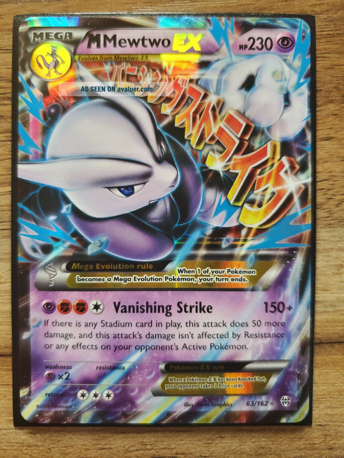 Mega Mewtwo EX 63/162 Holo Rare Pokemon Card NM | #43170127