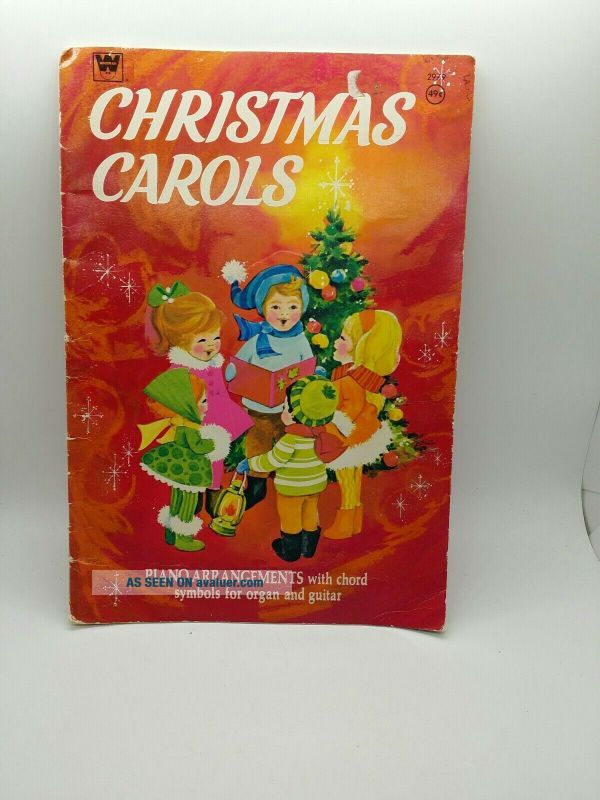 Vtg 1969 Whitman Christmas Carols Song Book Piano Organ Guitar Music ...