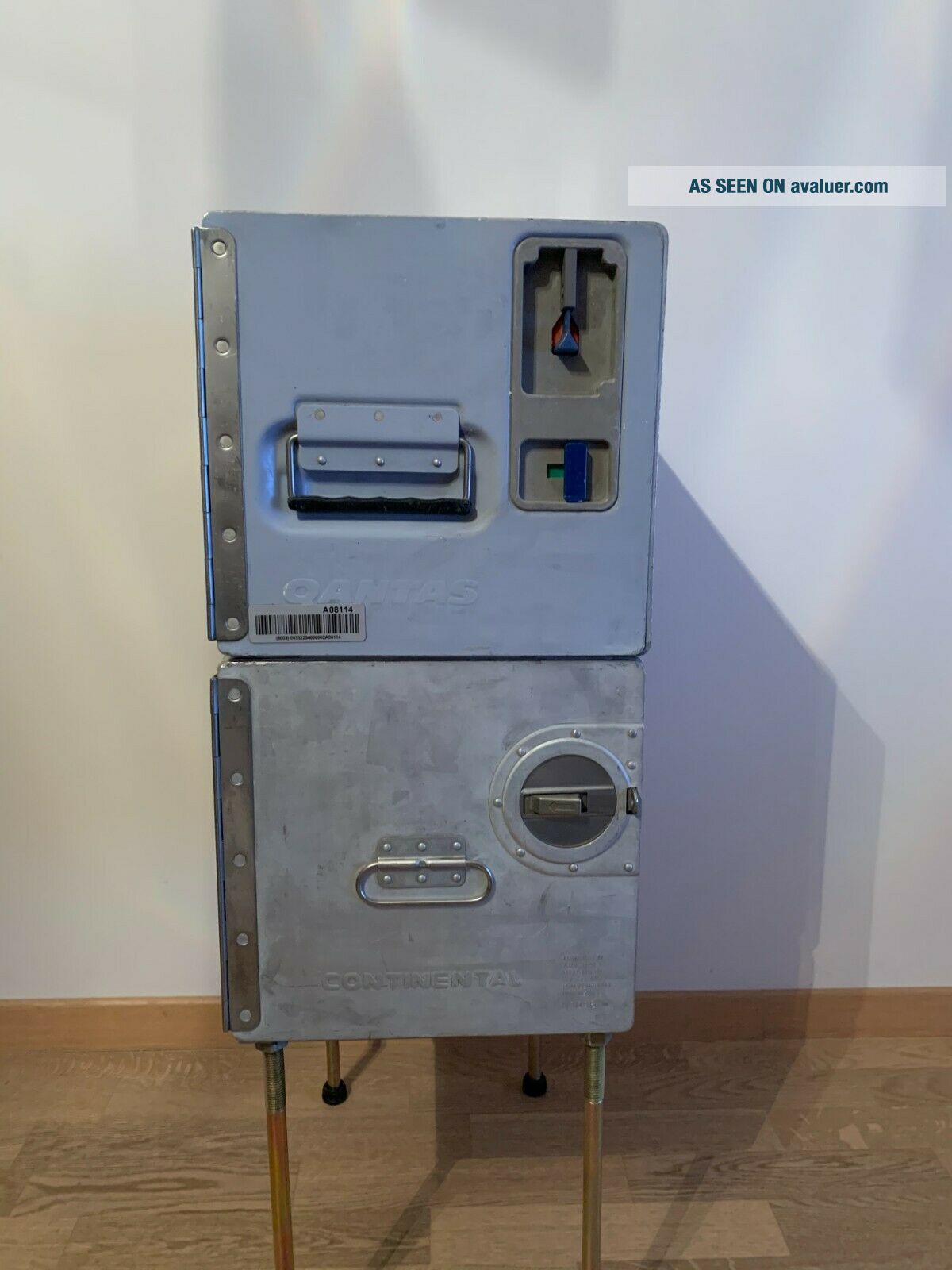 RARE QUANTAS Airplane Galley Box. Aluminium Box | #43208968