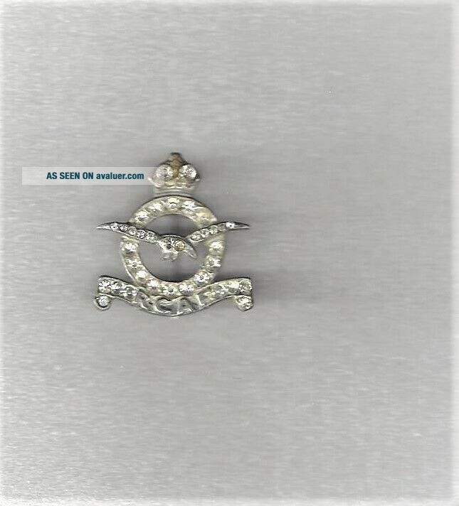 RARE WW2 ROYAL CANADIAN AIR FORCE SWEETHEART PIN ENCRUSTED WITH ...