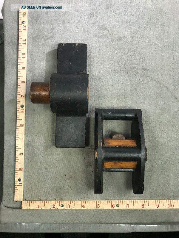 OLD INDUSTRIAL FOUNDRY TWO PIECE WOOD MOLD - Unique Steampunk | #43360085