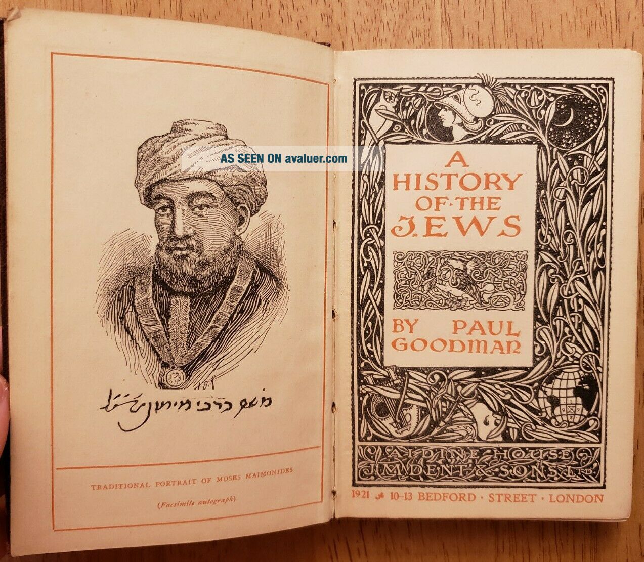 RARE 1921 A History Of The Jews Paul Goodman Judaism Jewish Israelites ...