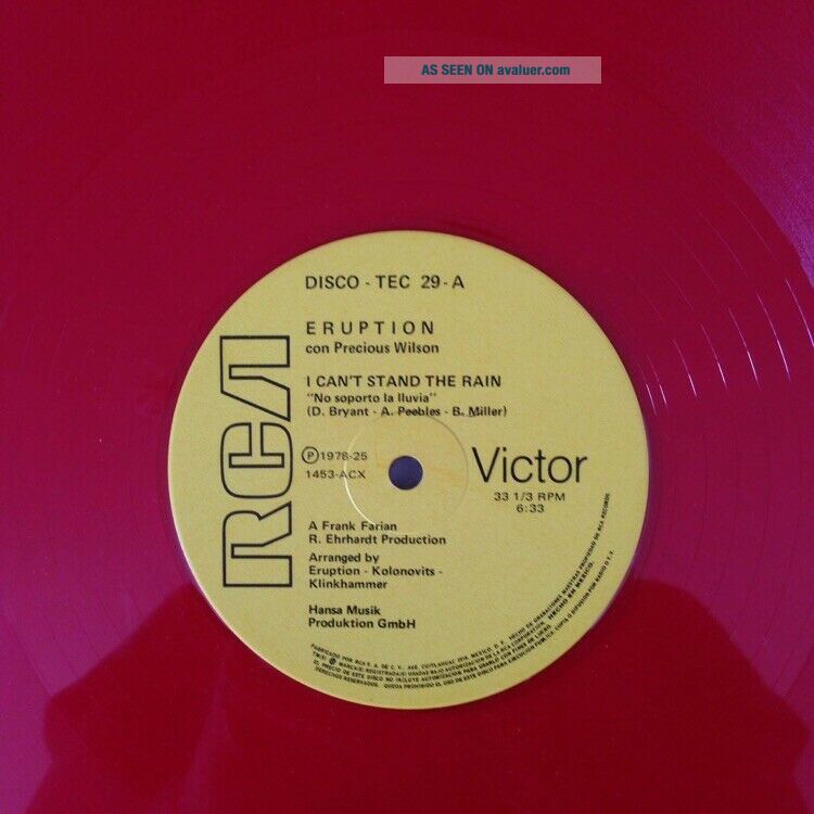 ERUPTION/I CANT STAND THE RAIN/party Party/RCA 1978 RARE MEXICAN LP ...