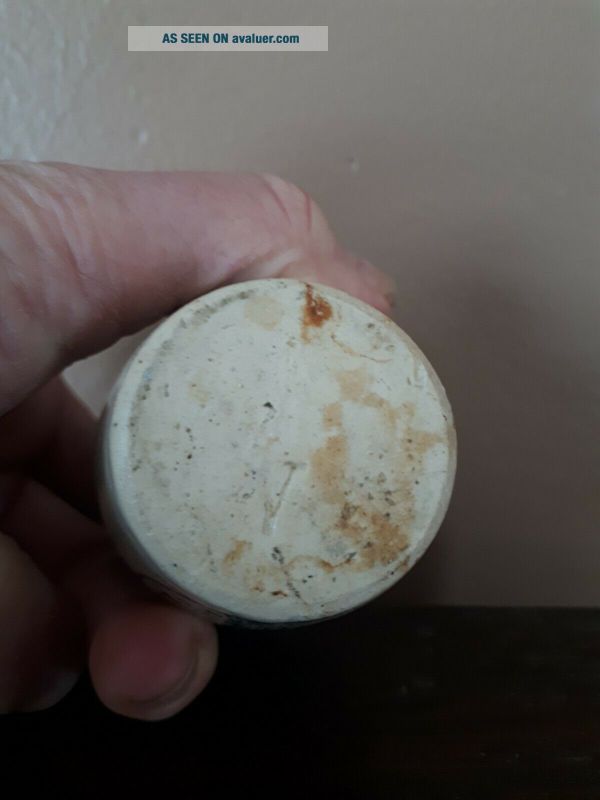 ANTIQUE VIROL BONE MARROW PREP STONEWARE JAR MINI MEDICINE | #43429271