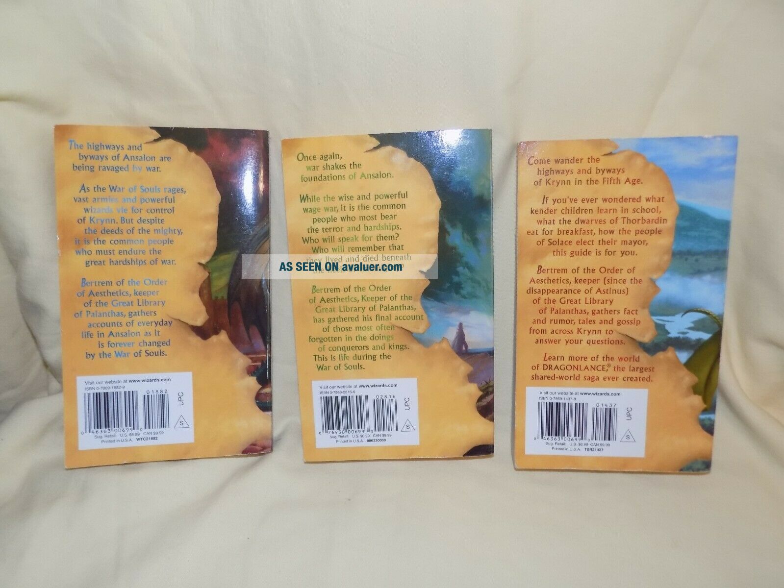 Dragonlance RARE Bertrem ' S Guide To The War Of Souls Vol 1, 2 And Age ...