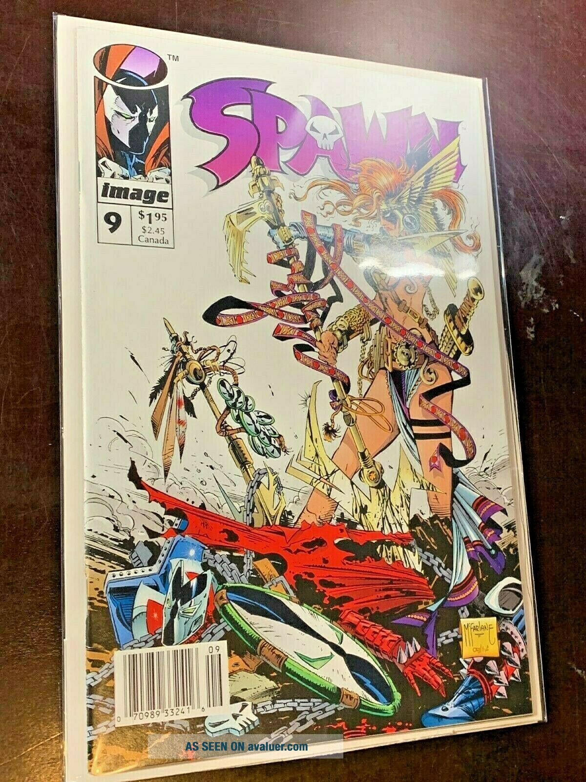 Rare Newsstand SPAWN 9 First Appearance Angela UPC 1st Image Comic ...