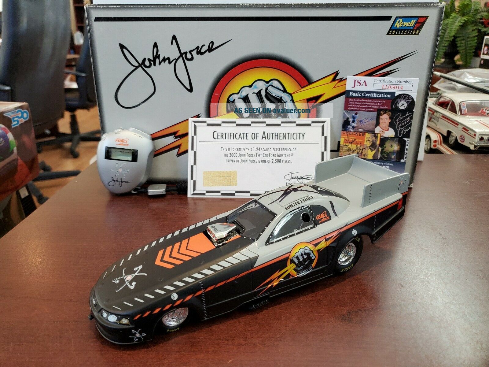 Rare 2000 John Force Test Car Signed JSA 1:24 NHRA Funny Car Revell MIB ...