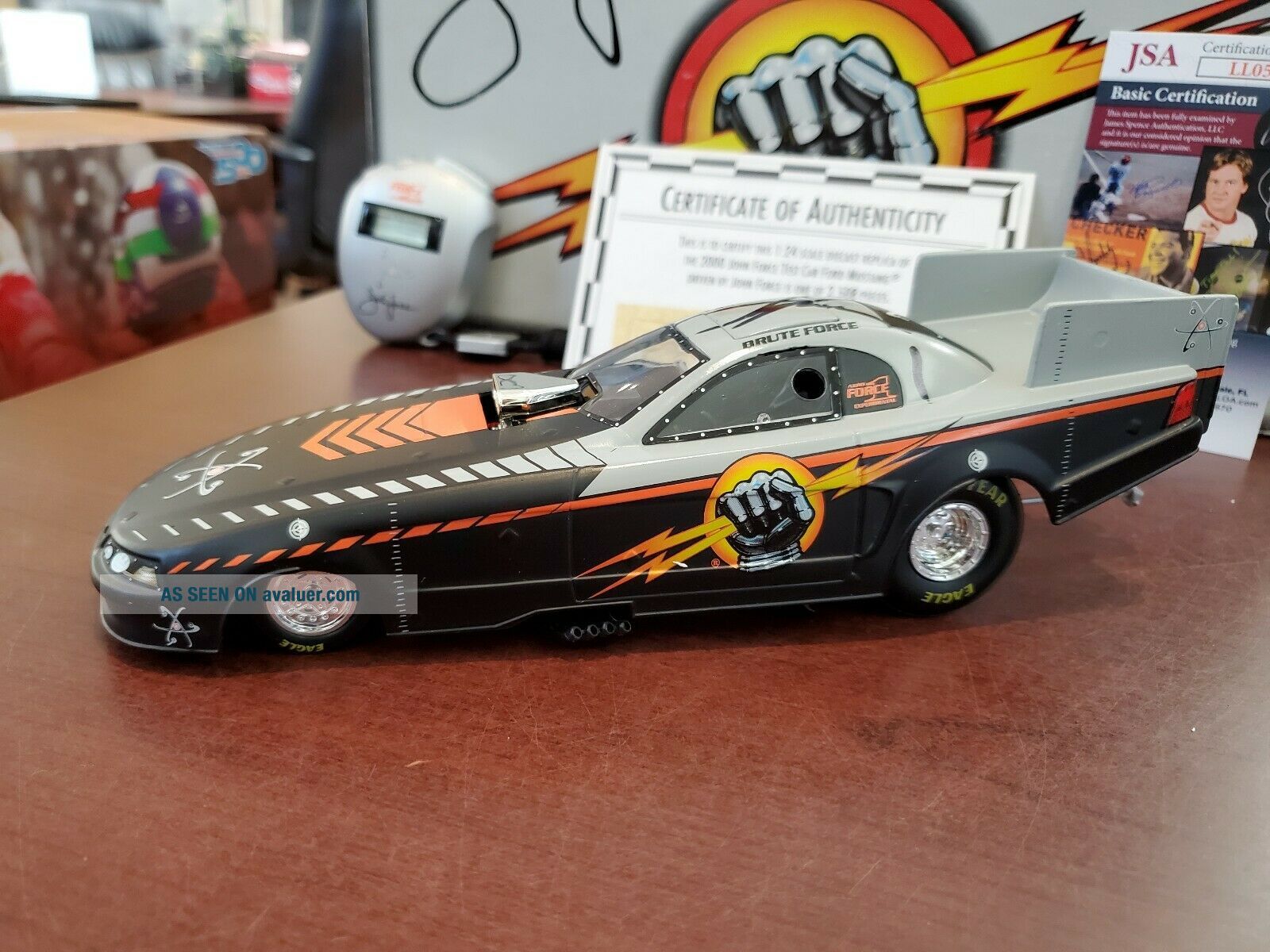 Rare 2000 John Force Test Car Signed JSA 1:24 NHRA Funny Car Revell MIB ...