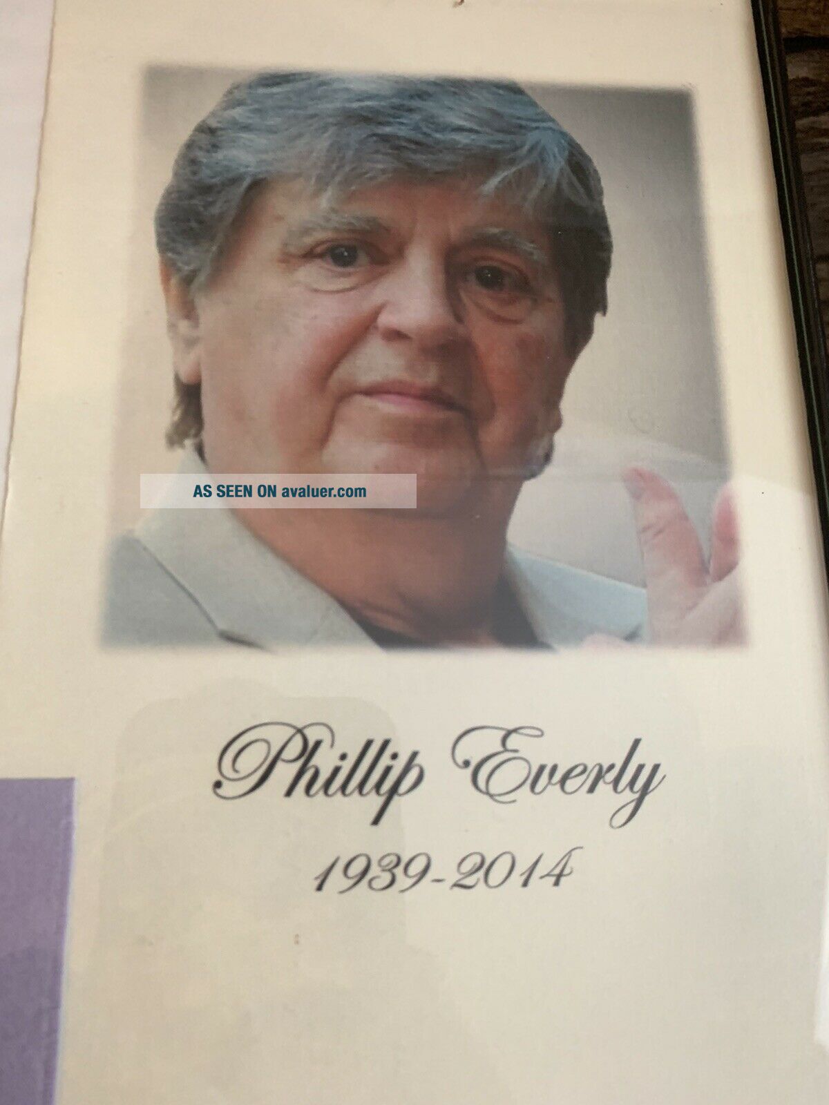 Phil Everly The Everly Brothers Funeral Celebration Of Life Program ...
