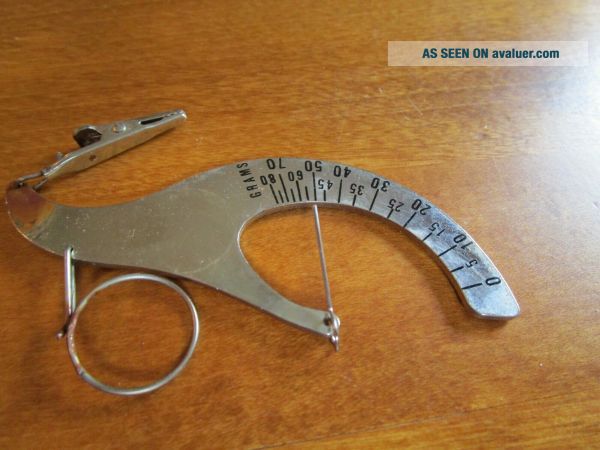 VINTAGE HAND HELD POSTAL SCALE WITH CASE, INSTRUCTIONS AND RATES ...